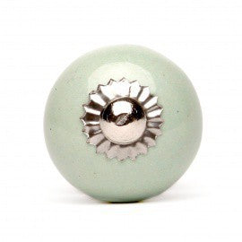 Pomello Tondo in Ceramica Verde – Decochic