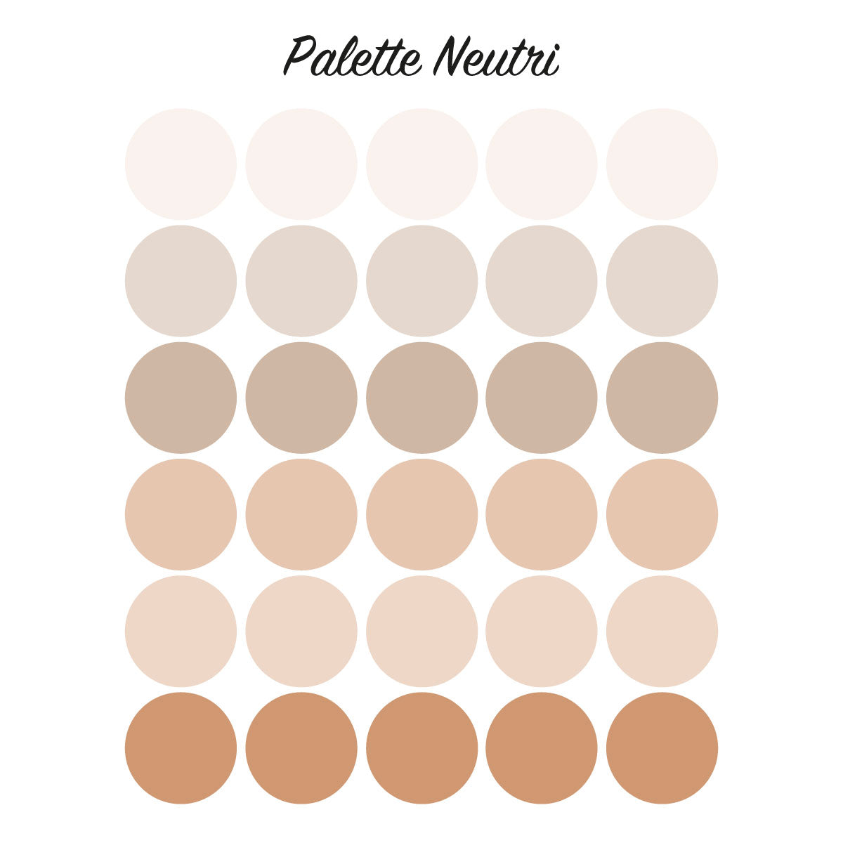 Adesivi Tondi Colorati Palette Neutri – Decochic